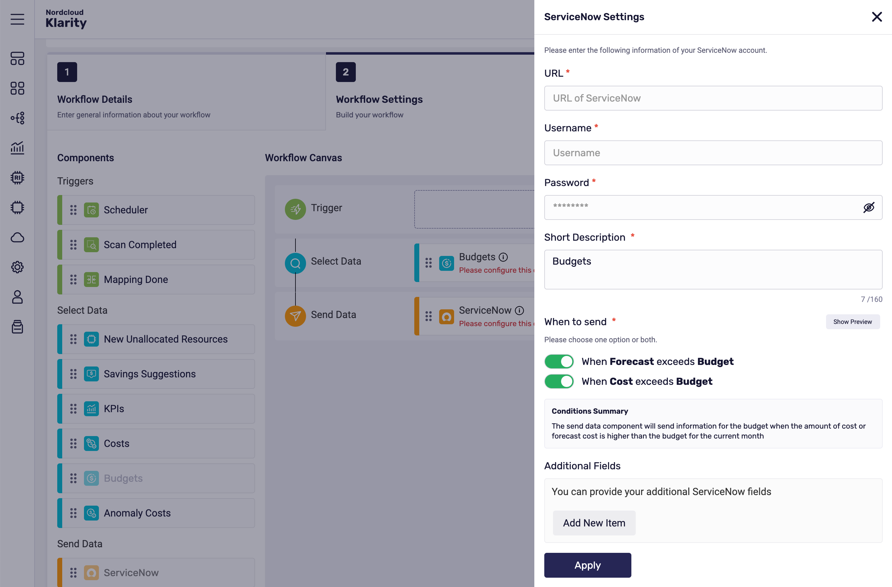 Budget Notifications Klarity User Guide
